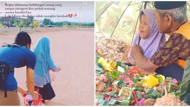 Masih Rindu, Momen Bocah Tak Mau Pulang dari Makam Ayahnya Ini Bikin ...