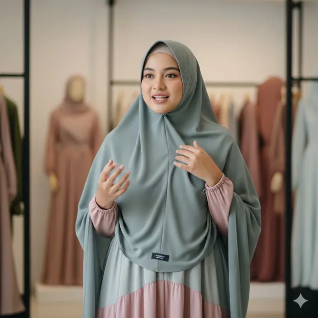 7 Model Gamis Syari Berlayer dan Setelan Khimar Panjang Terbaru 2025 ...