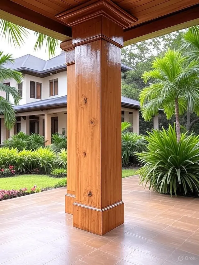 7 Model Tiang Teras Rumah Mewah, Desain Elegan dan Kuat untuk Hunian ...