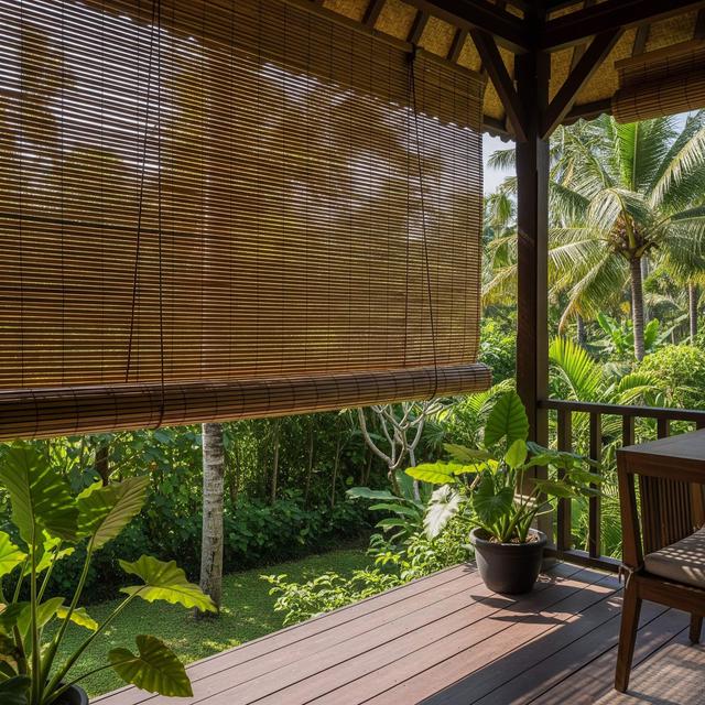 10 Inspirasi Teras dengan Tirai Bambu Anti Panas, Solusi Sejuk di Iklim ...