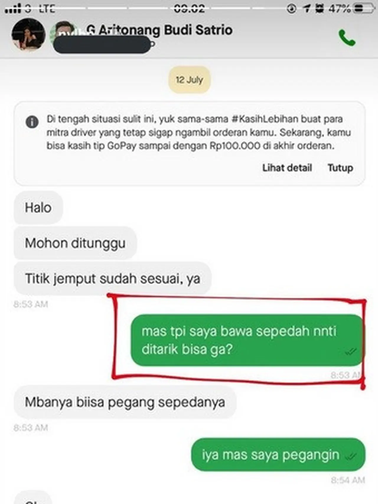 Viral Aksi Driver Ojol Gowes Sepeda Pelanggan yang Kelelahan - Citizen6 ...