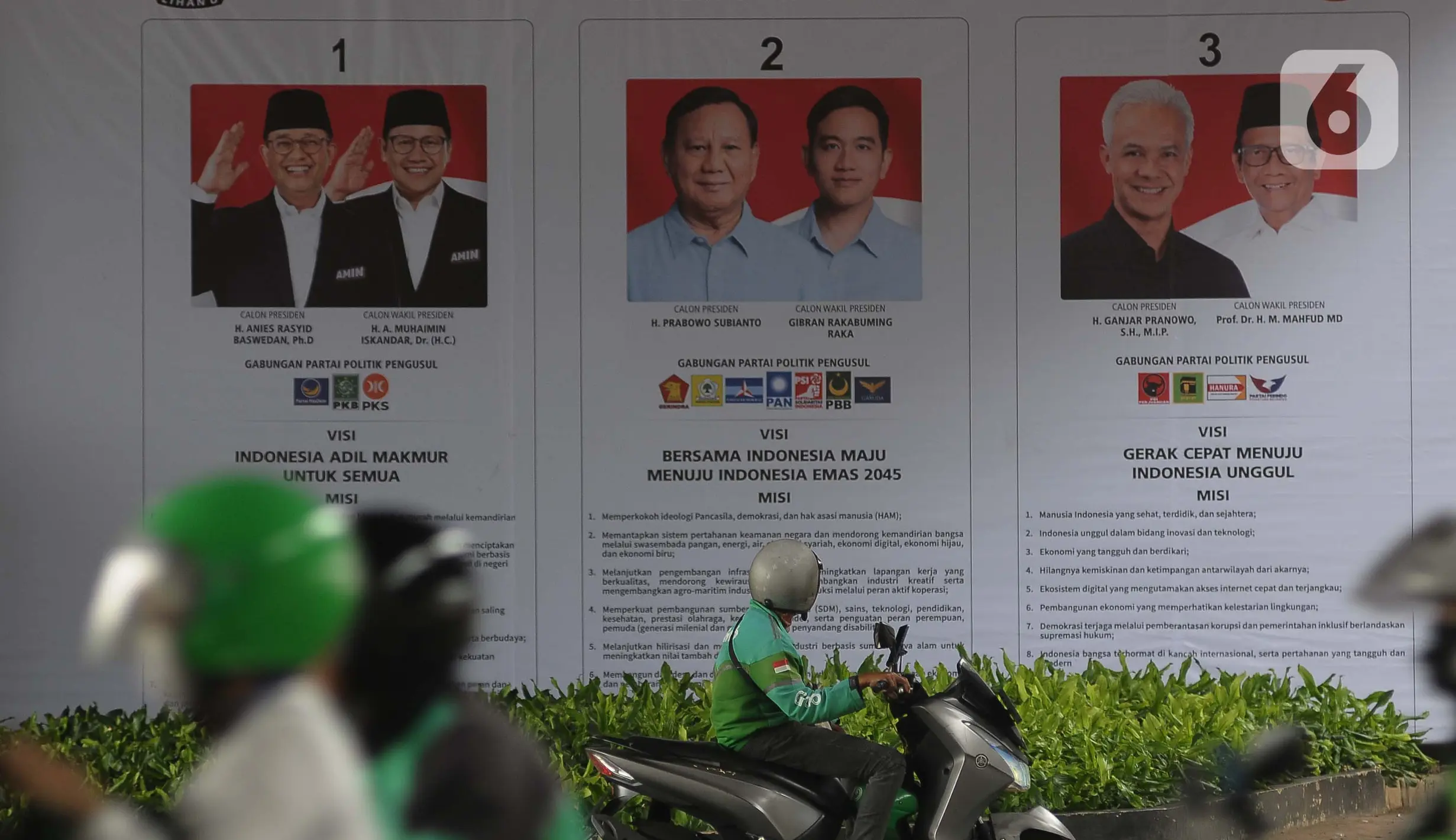 Poster Sosialisasi Visi Dan Misi Capres Cawapres Pemilu 2024 Terpampang
