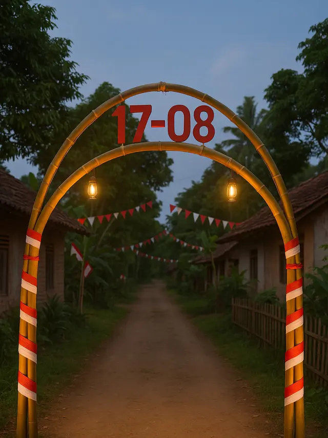 8 Gambar Gapura 17 Agustus dari Bambu Simple, Rekomendasi Dekorasi ...