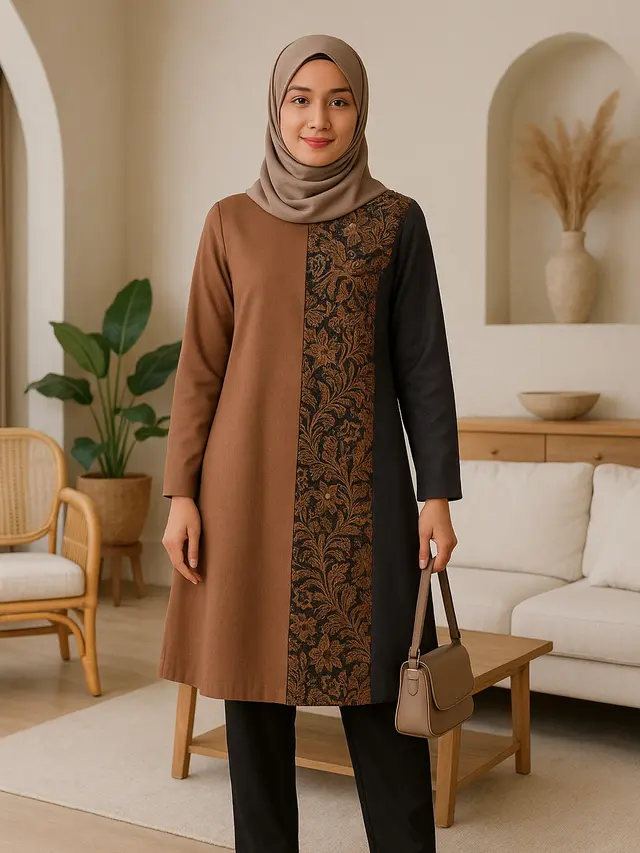 12 Model Baju Tunik Terbaru 2025 untuk Wanita Berhijab, Stylish dan ...