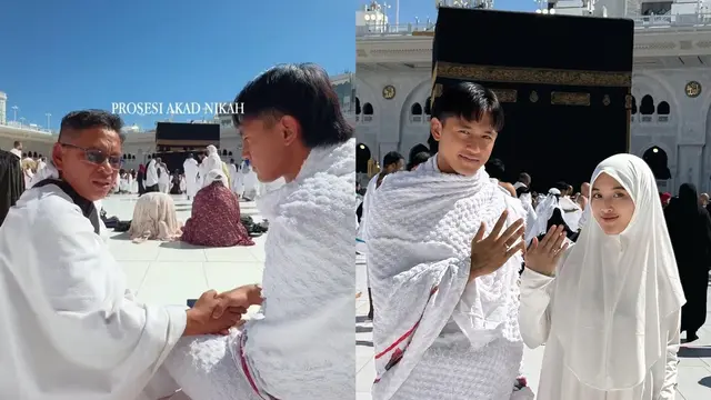 7 Potret Akad Nikah dan Pemotretan Hanis Sagara di Depan Ka'bah ...