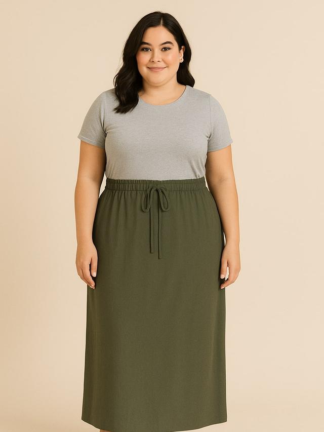 6 Contoh Rok Panjang untuk Orang Plus Size dan Tidak Terlalu Tinggi ...