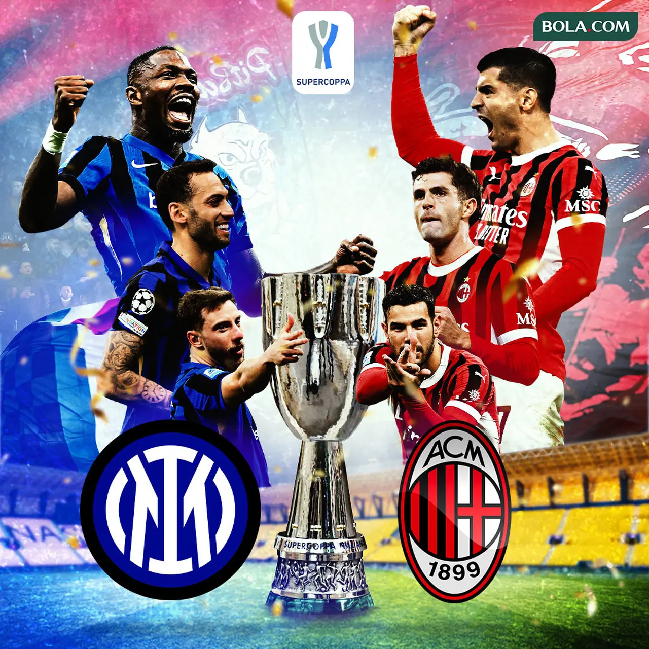 Link Live Streaming Final Supercoppa Italia di Vidio: Inter Milan Vs AC Milan - Dunia Bola.com