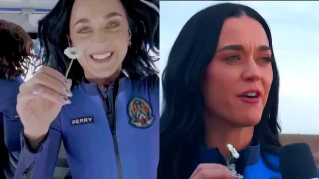 6 Potret Katy Perry Saat di Luar Angkasa, Bawa Bunga Daisy Penuh Makna ...