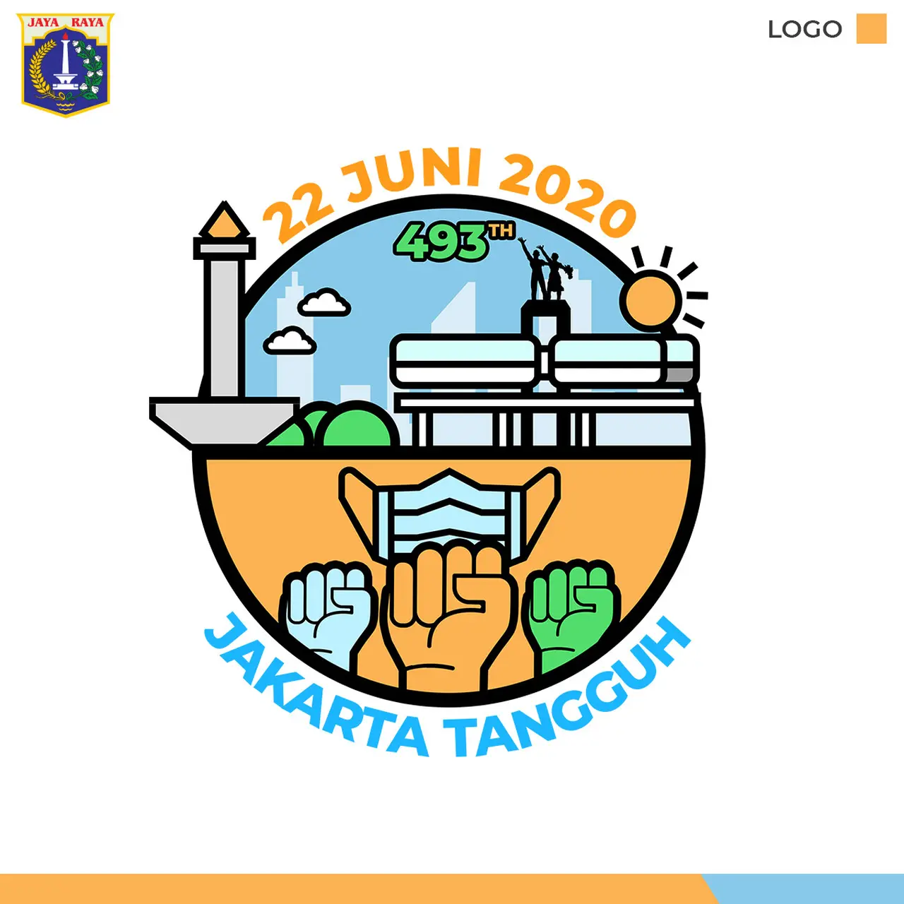 Rayakan HUT ke-493 di Tengah Pandemi, DKI Rilis Filosofi Logo Jakarta ...