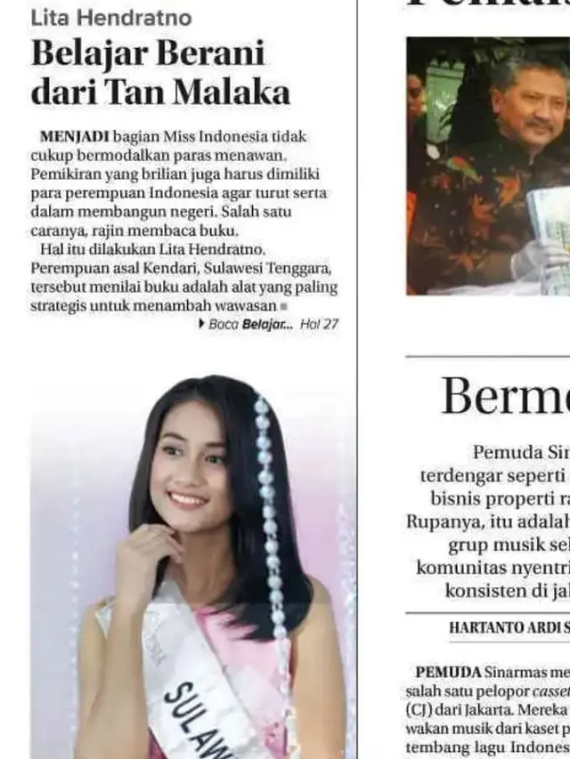 6 Prestasi Lita Hendratno Finalis Miss Indonesia 2018 Saat Remaja, Aktif Ikut Kegiatan - Hot ...