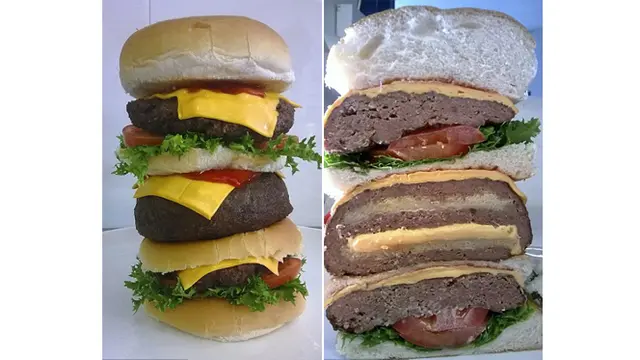 Siapa Sanggup Makan Ulti-Meatum, Burger di Dalam Burger Raksasa ...