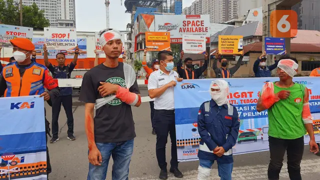 Rekor, KAI Sumut Sosialisasi Keselamatan di 77 Perlintasan Sebidang Serentak - Regional Liputan6.com