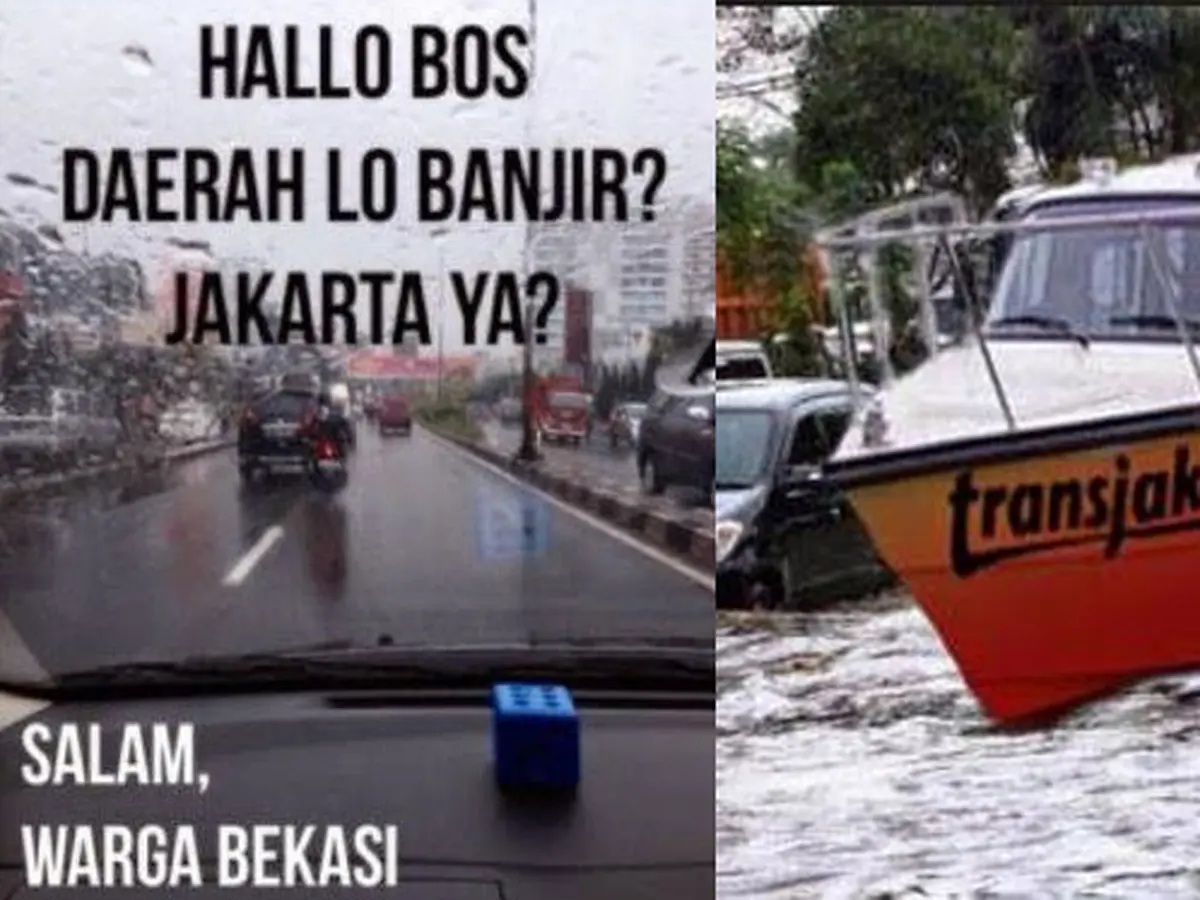 Memes Banjir Jakarta 4 Meme Banjir Jakarta, Hiburan Ala Netizen Ajaib