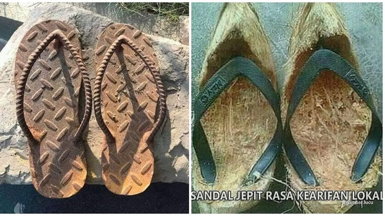 6 Potret Sandal Jepit Versi Kearifan Lokal Ini Bikin Geleng Kepala ...