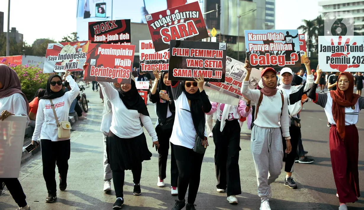 Sosialisasi Pemilu 2024 di Car Free Day Jakarta - Foto Liputan6.com