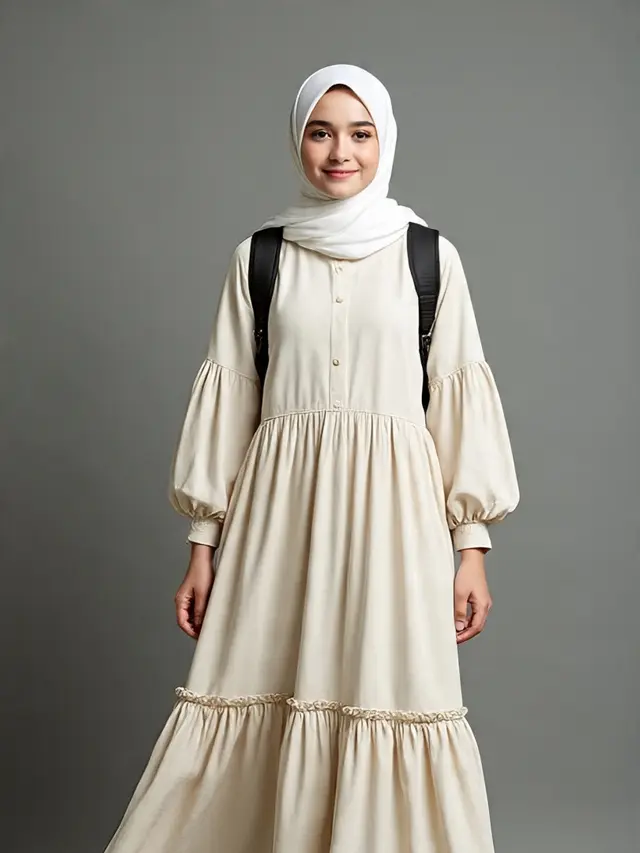 7 Inspirasi Gamis Remaja yang Stylish dan Kekinian, Cocok untuk Hangout ...