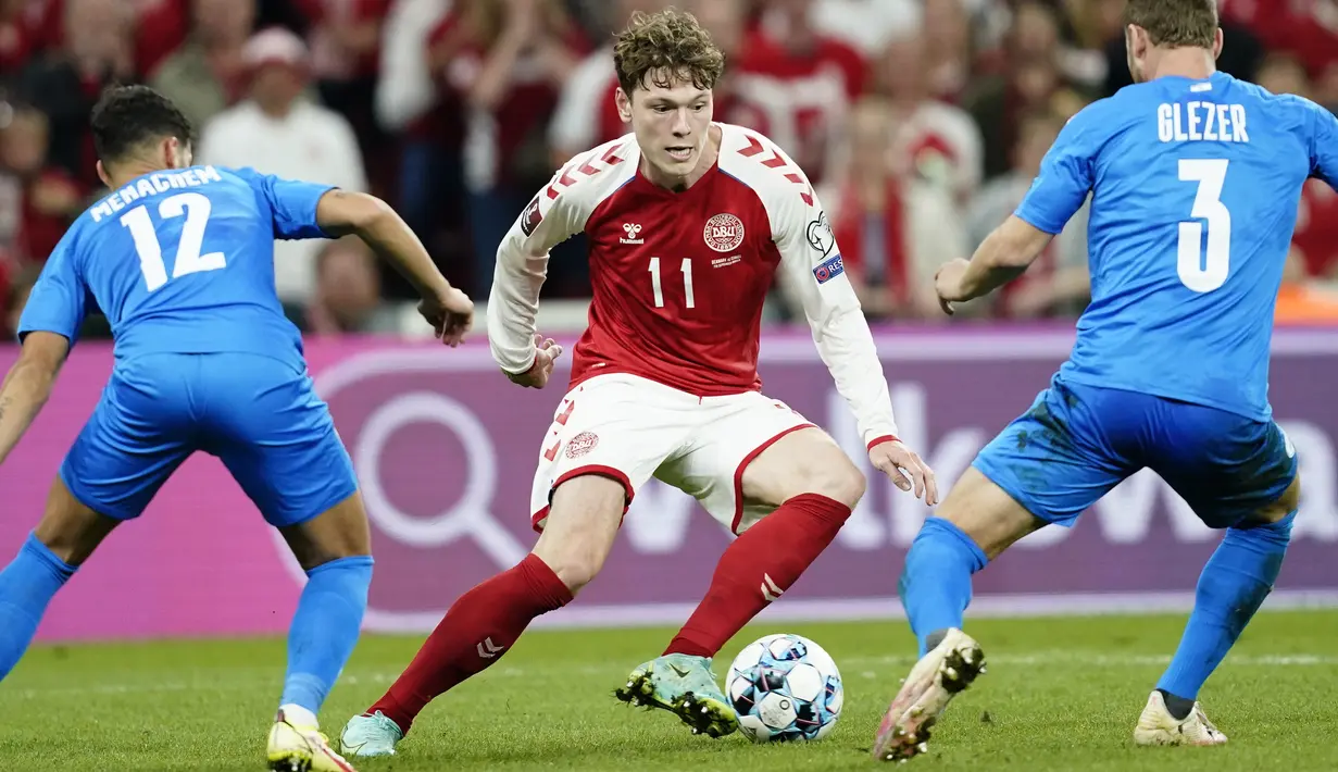 FOTO: Denmark Bantai Israel di Kualifikasi Piala Dunia 2022 - Foto ...