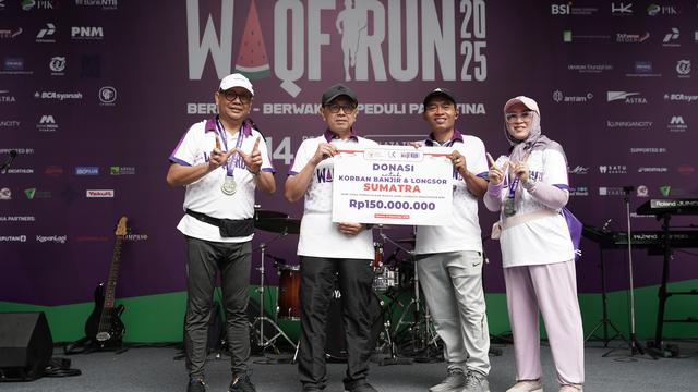 Waqf Run 2025 Kumpulkan Rp150 Juta untuk Korban Banjir Sumatera, Simbol ...