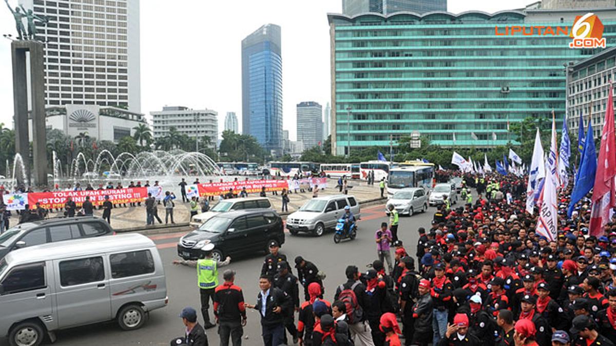 Ini Pengalihan Arus Lalin Demo Buruh - News Liputan6.com