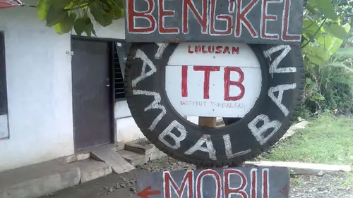 Tambal Ban Logo Size 150x75 Cm Spanduk Banner Tambal Ban Tambah Angin