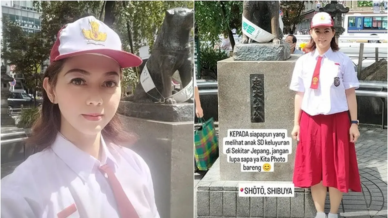 6 Potret Lastmi AFI Cosplay Pakai Seragam SD Merah Putih di Jepang ...