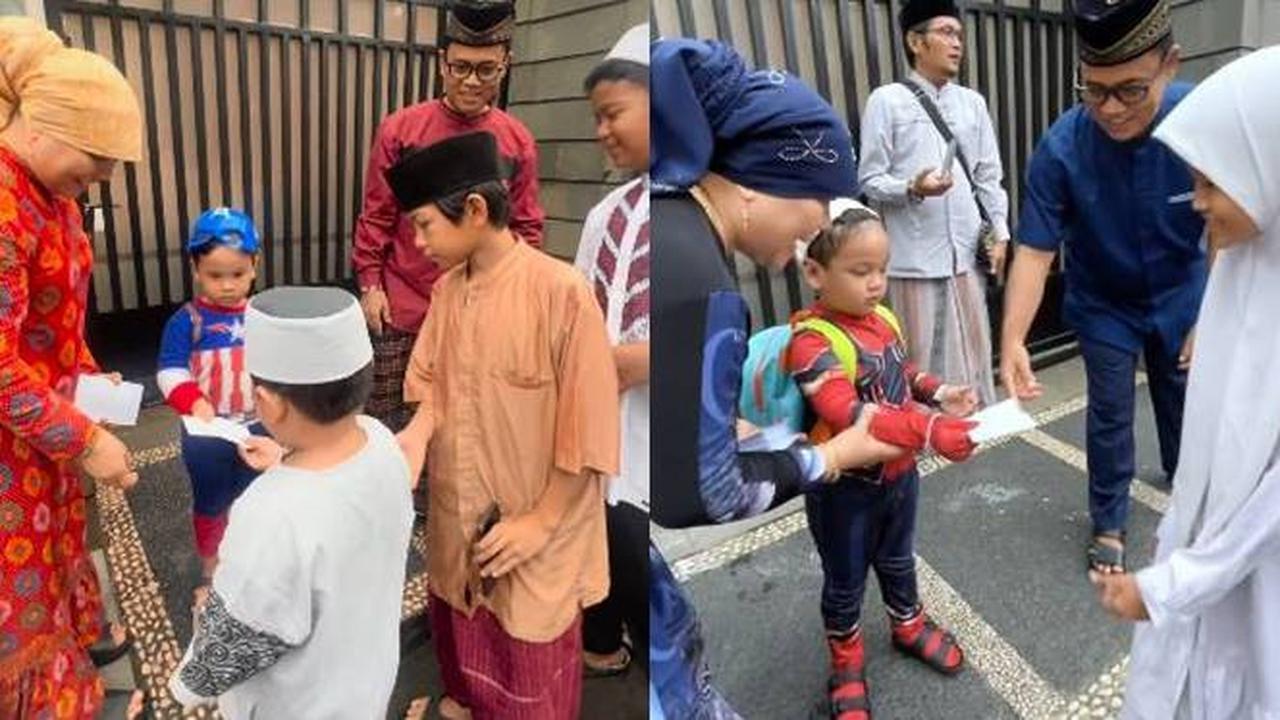 7 Momen Haji Faisal Bagi-Bagi Zakat, Gala Sky Cosplay Jadi Superhero