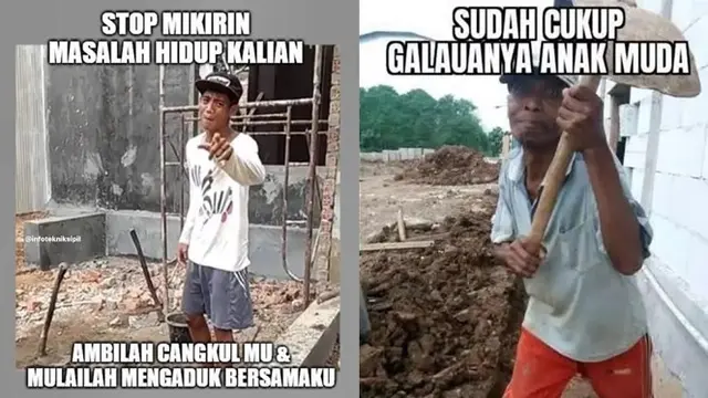 6 Meme Lucu Kuli Bangunan Saat Bekerja Ini Bikin Ngakak - Hot Liputan6.com