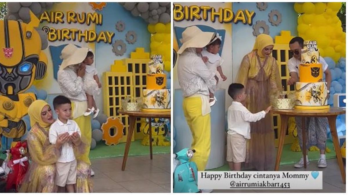 8 Momen Ulang Tahun Air Rumi Anak Irish Bella, Meriah Tanpa Ammar Zoni