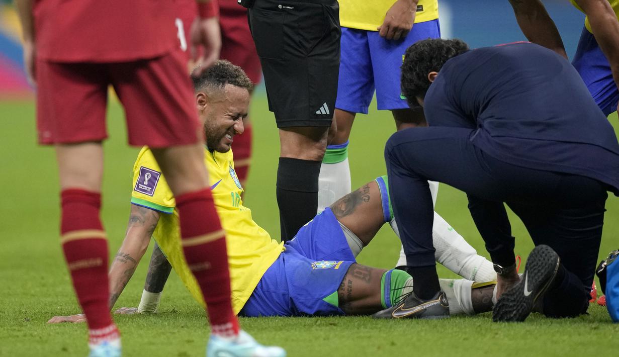 Neymar Alami Cedera di Laga Pertama Piala Dunia 2022 - Foto Liputan6.com