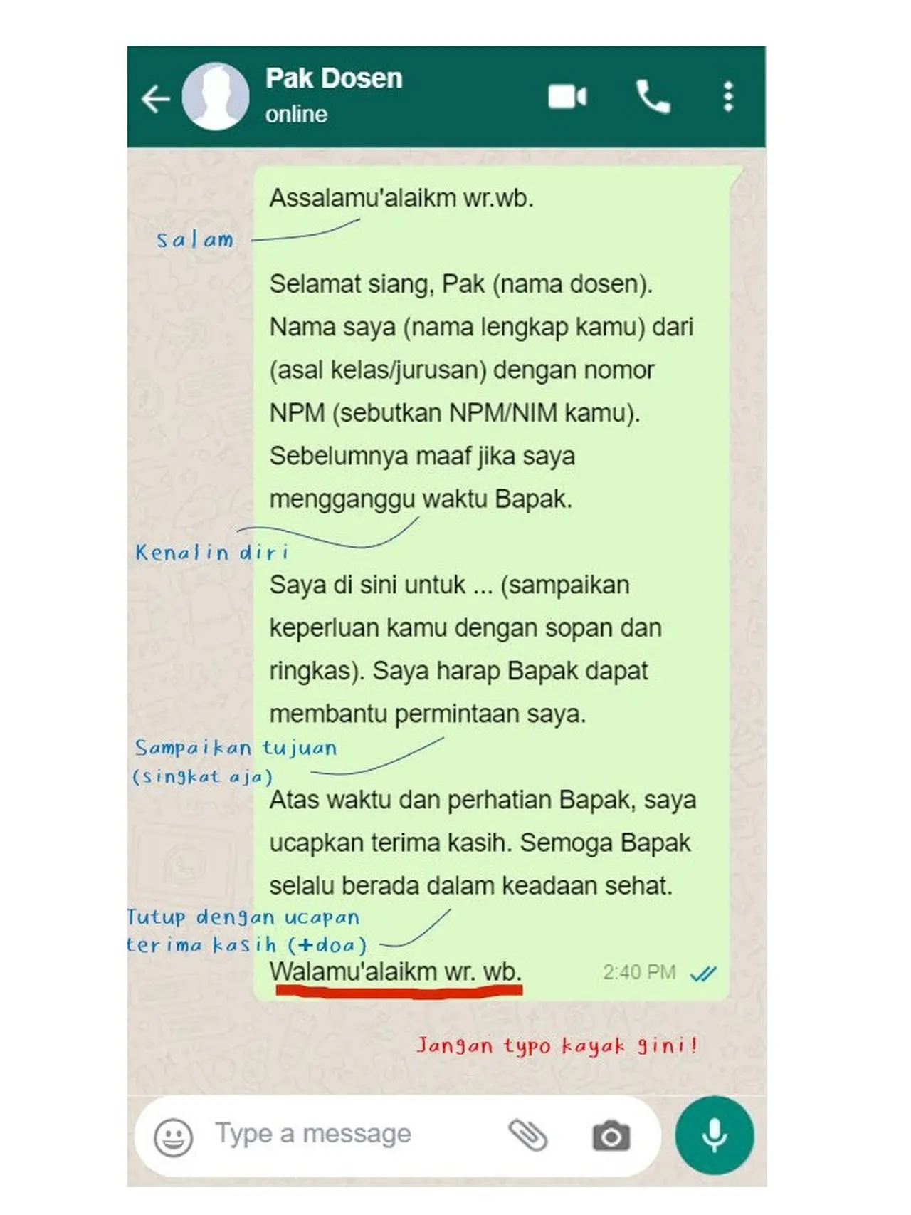 6 Chat Dosen Beri Tahu Format Kirim Pesan Ini Bikin Mahasiswa Tepuk Jidat - Hot Liputan6.com
