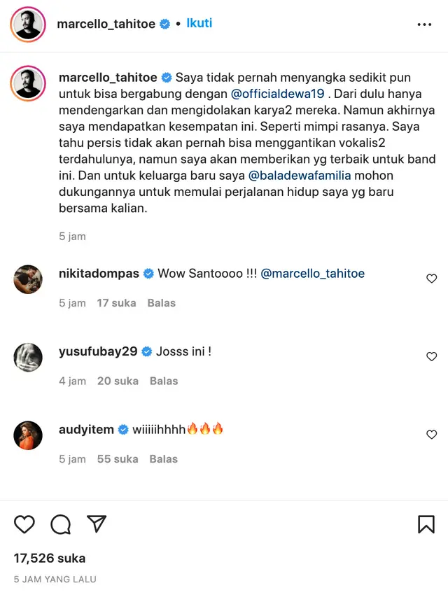 Pengumuman, Ello Resmi Jadi Vokalis Baru Dewa 19 - ShowBiz Liputan6.com