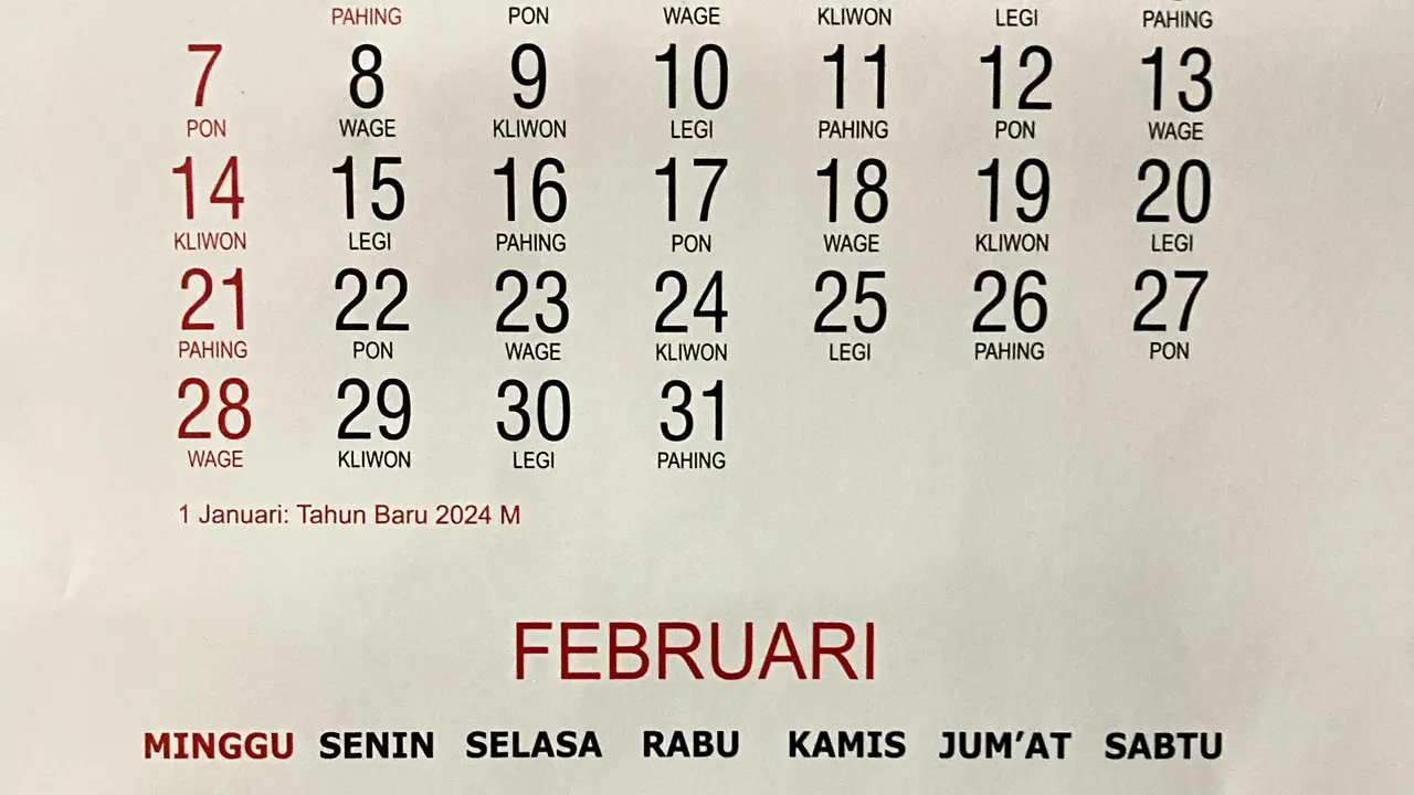 Simak Tanggal Merah Libur Februari 2024 yang Ada Hari Kejepit, Kapan Ya ...