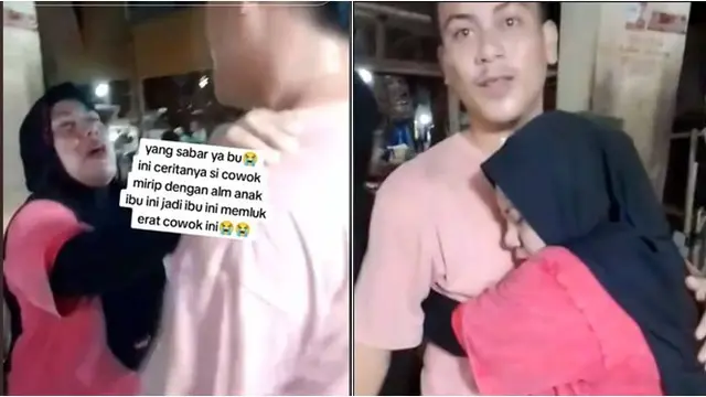 Momen Haru Ibu Bertemu Pria yang Mirip Dengan Mendiang Anaknya Ini Viral - Hot Liputan6.com