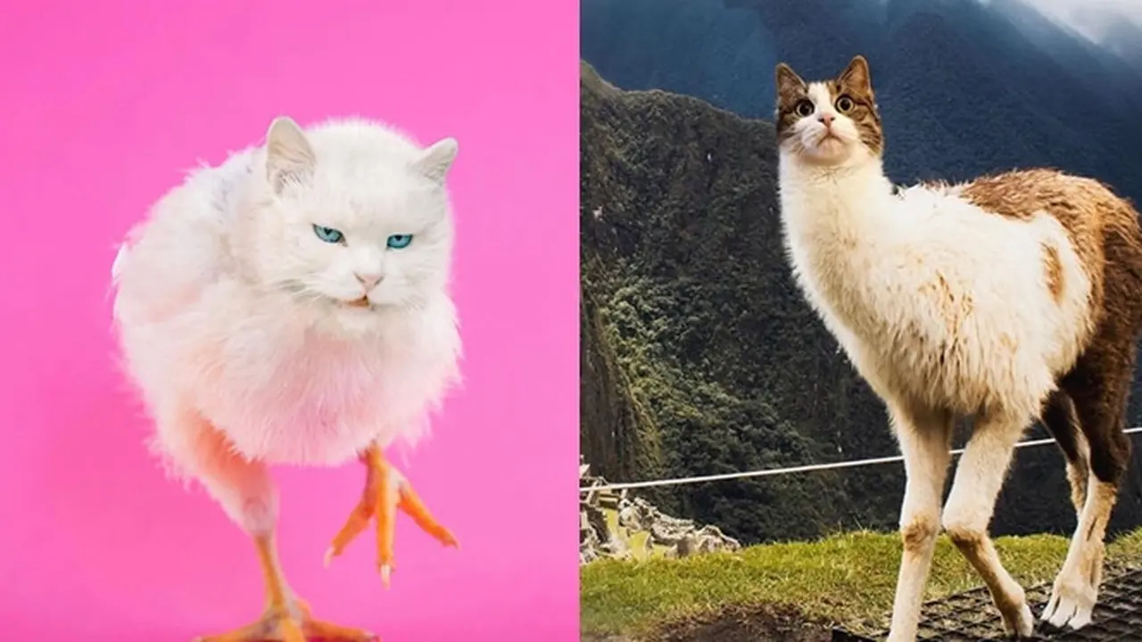 6 Editan Foto Hewan Lain Berkepala Kucing Ini Nyeleneh, Kocak - Hot ...