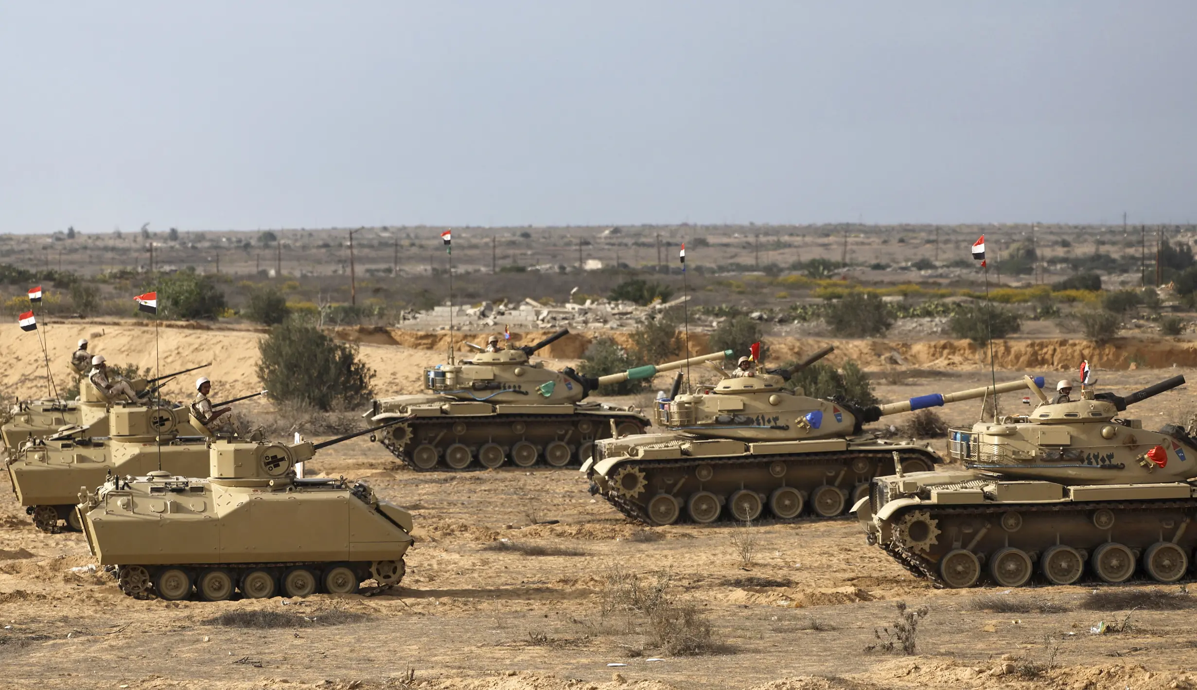 Mesir Tempatkan Puluhan Tank di Perbatasan Rafah - Foto Liputan6.com