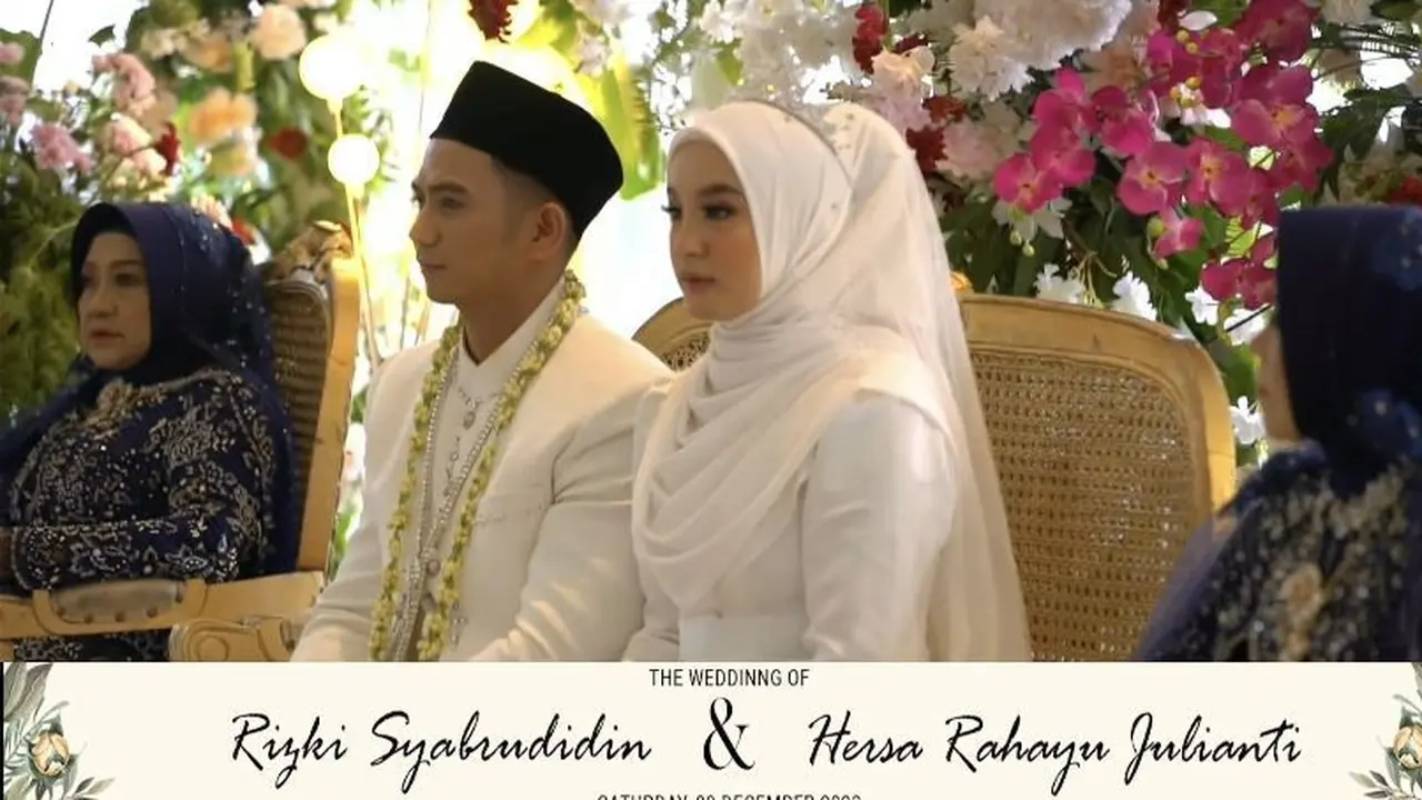 7 Momen Akad dan Resepsi Pernikahan Rizki DA dan Hersa Rahayu - Hot Liputan6.com