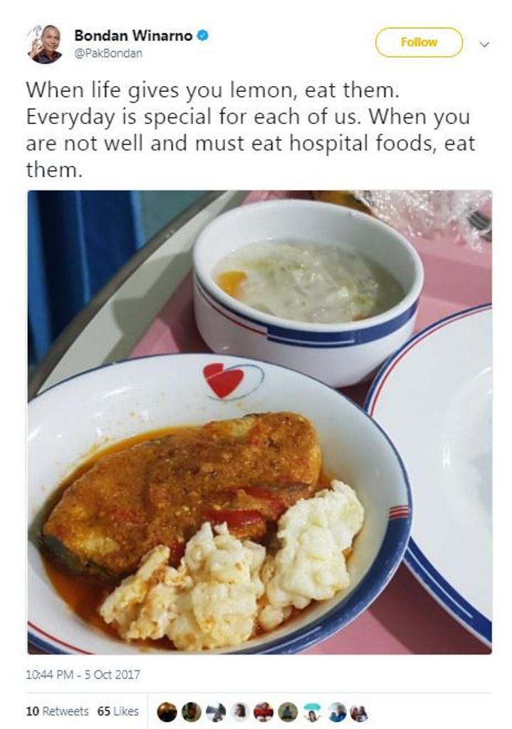 Curhat Bondan Winarno Saat Menyantap Makanan Rumah Sakit - ShowBiz ...