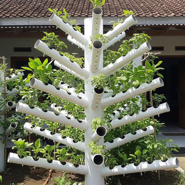 7 Cara Membuat Tower Garden Paralon untuk Halaman Sempit, Solusi Hemat ...