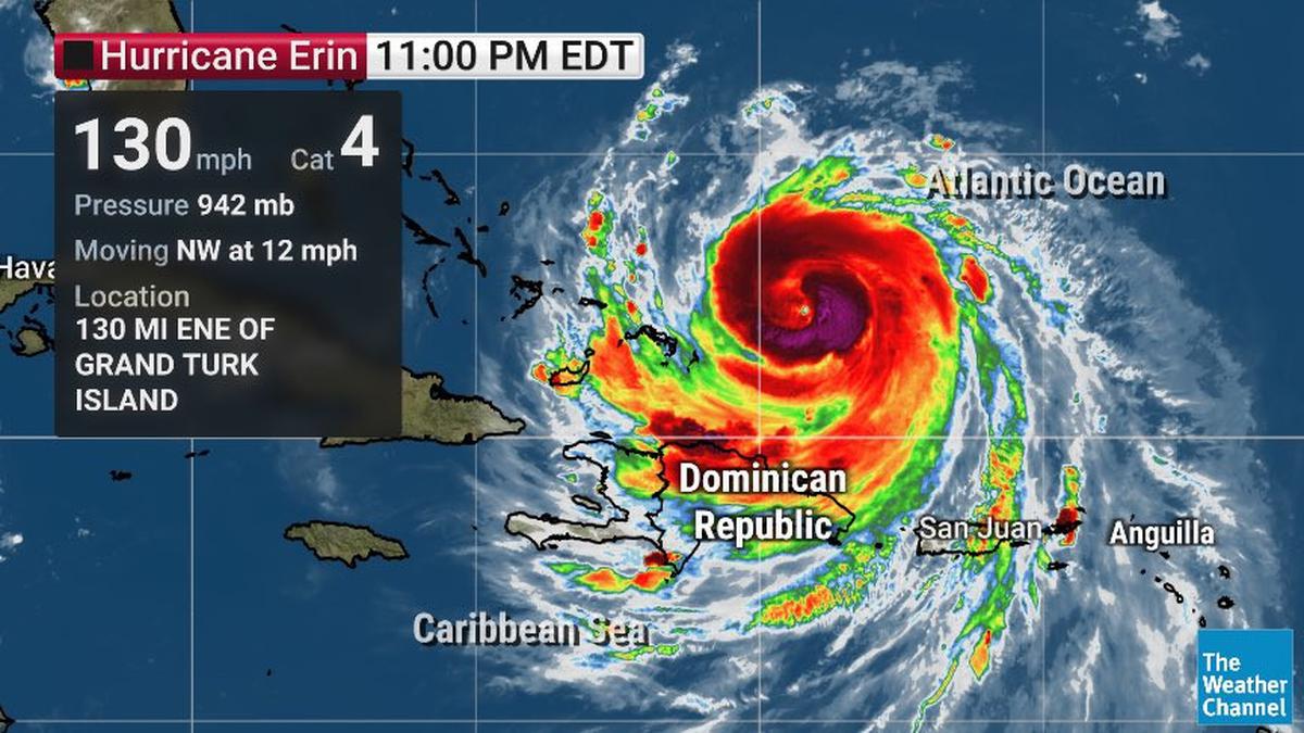 Hurricane Erin 2025: Category 4 Hurricane Threatens Caribbean and US ...