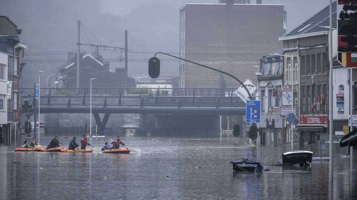 FOTO: Penampakan Banjir Besar di Belgia - Foto Liputan6.com