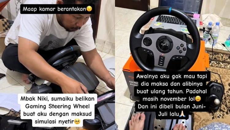 Viral Seorang Pria Beli Setir Gaming Demi Istri Bisa Nyetir Mobil ...