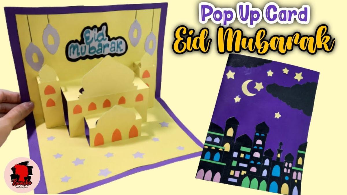 Cara Membuat Kartu Ucapan Idul Fitri Pop Up, Kreasi 3D untuk Lebaran ...