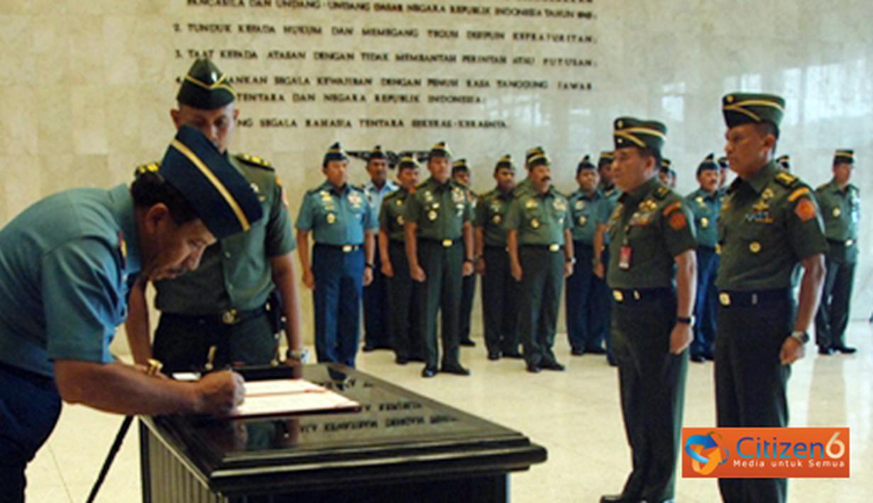 Sertijab Kapusjianstra TNI AD - Foto Liputan6.com