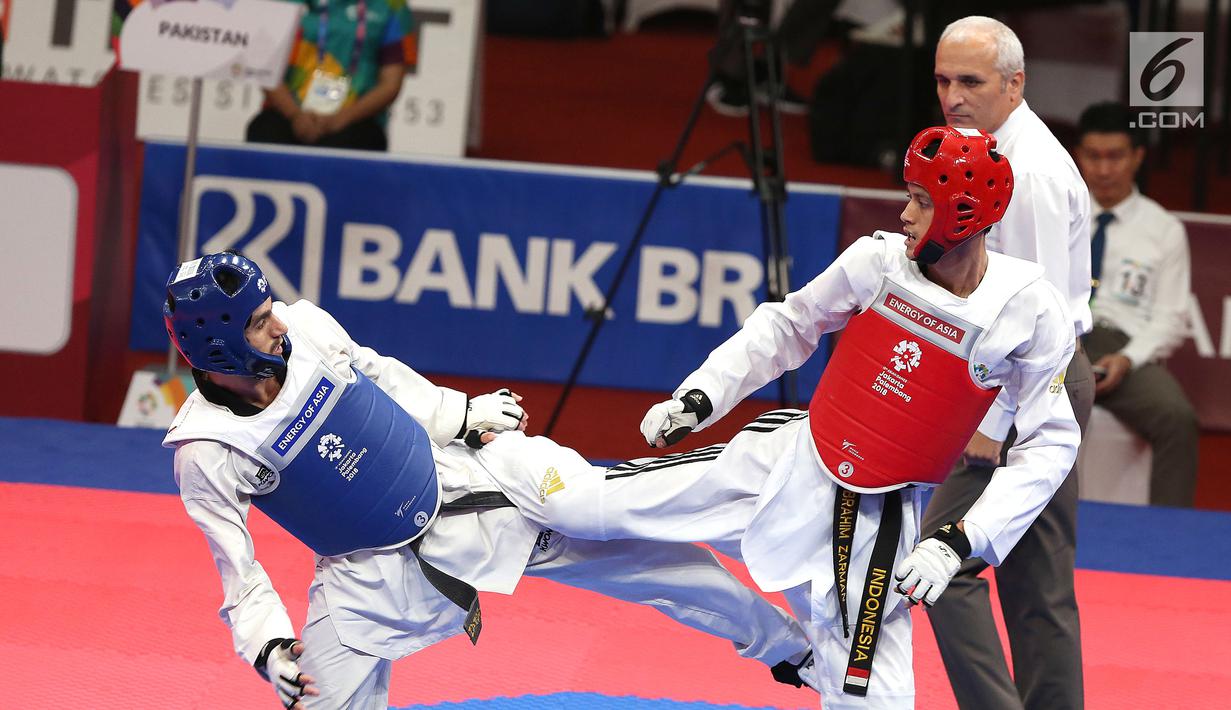 FOTO: Aksi Ibrahim Zarman Tekuk Atlet Taekwondo Pakistan di Asian Games ...