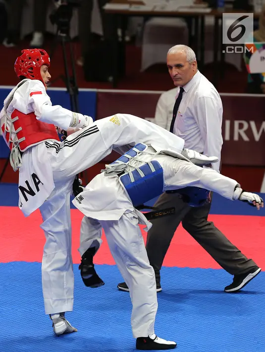 FOTO: Aksi Ibrahim Zarman Tekuk Atlet Taekwondo Pakistan di Asian Games ...