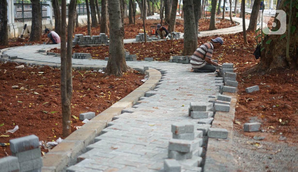 FOTO: Keren, Taman Citra PPSU Srengseng Sawah Dibuatkan Jogging Track ...