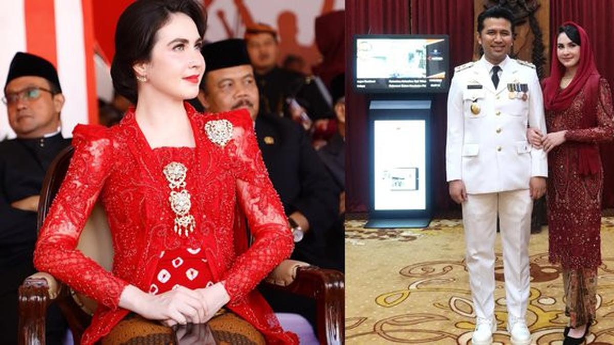 Tampil dengan Kebaya Merah, Begini Potret Arumi Bachsin yang Tampak ...