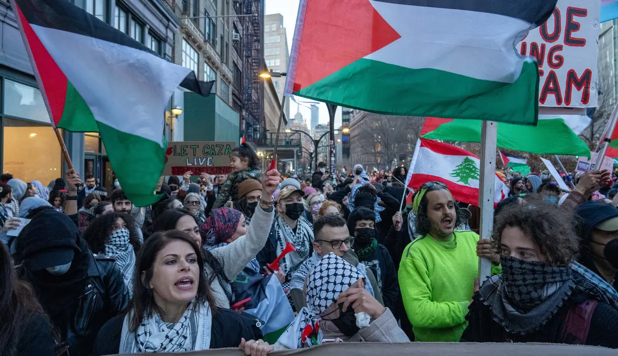 Aktivis Perempuan Pro-Palestina Desak Penghentian Perang di Gaza - Foto ...