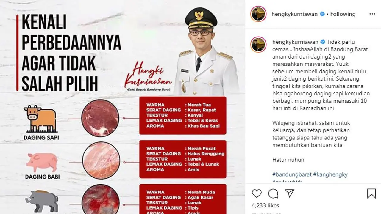 Cara Membedakan Daging Babi, Sapi, dan Celeng ala Hengky Kurniawan ...