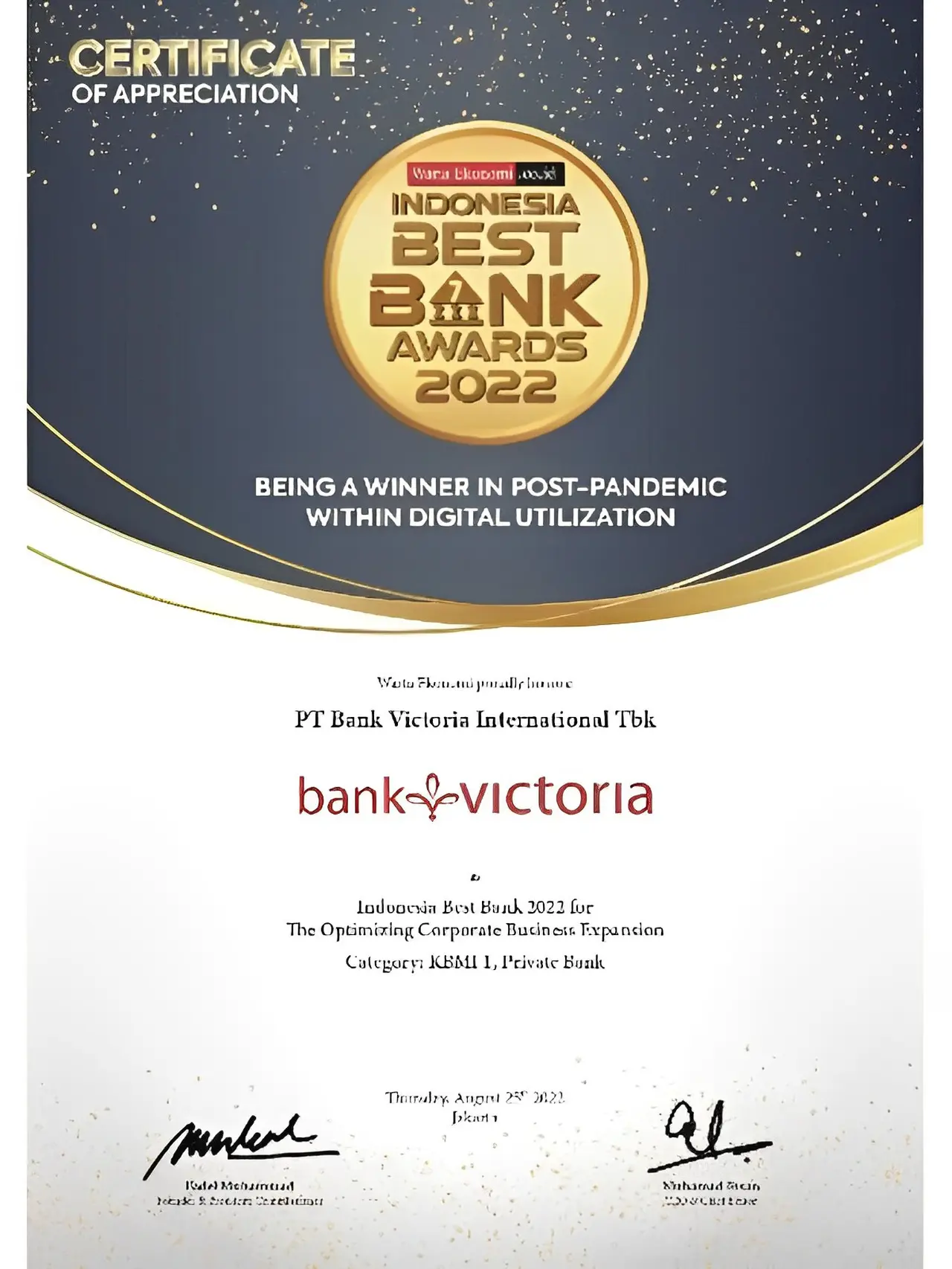 Rekap Peristiwa Penting yang Terjadi di Bank Victoria dari Januari ...